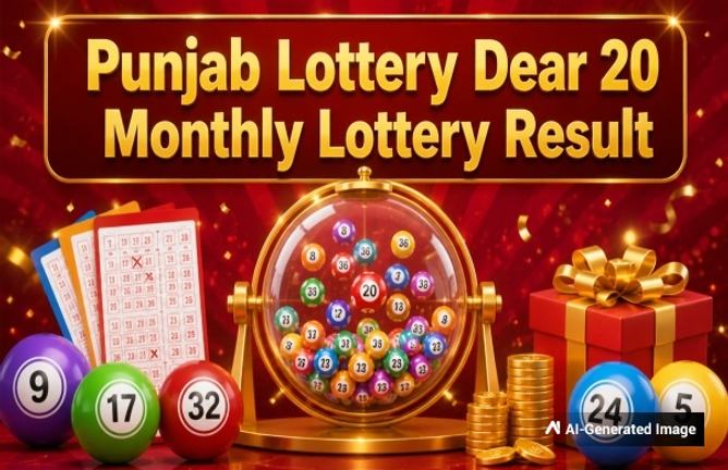 Punjab State Dear 20 Monthly Lottery Result Today (23.06.2026) LIVE, Rs ...