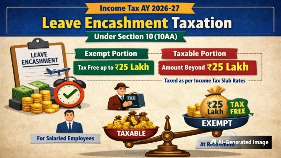Income Tax AY 2026-27: Taxation Of Leave Encashment Under Section 10 ...