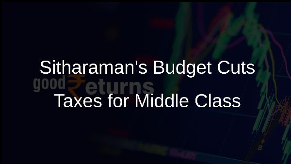 Sitharaman Announces Income Tax Cuts for Middle Class in Budget ...