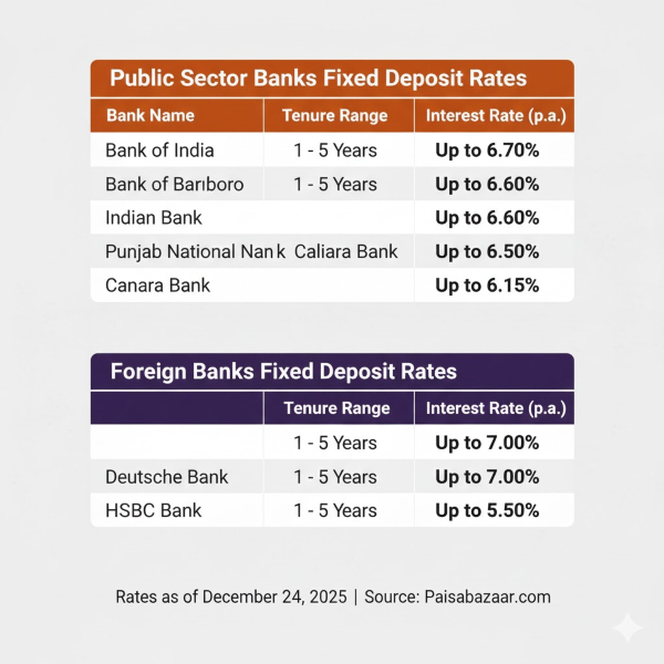 Best FD Interest Rates For January 2026: Compare Attractive Banks' FD ...