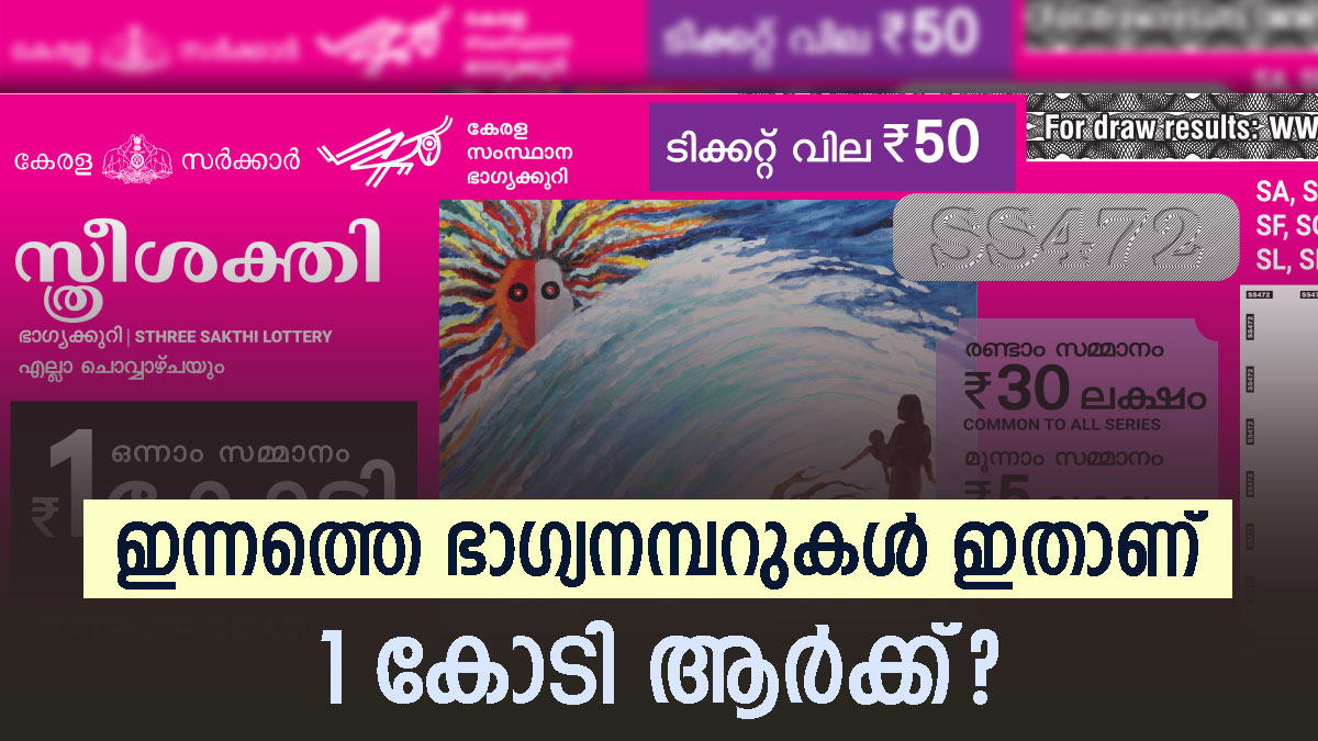 ഇന്നത്തെ ലോട്ടറി ഫലം സ്ത്രീ ശക്തി SS-478 | Sthree Sakthi Lottery Result ...