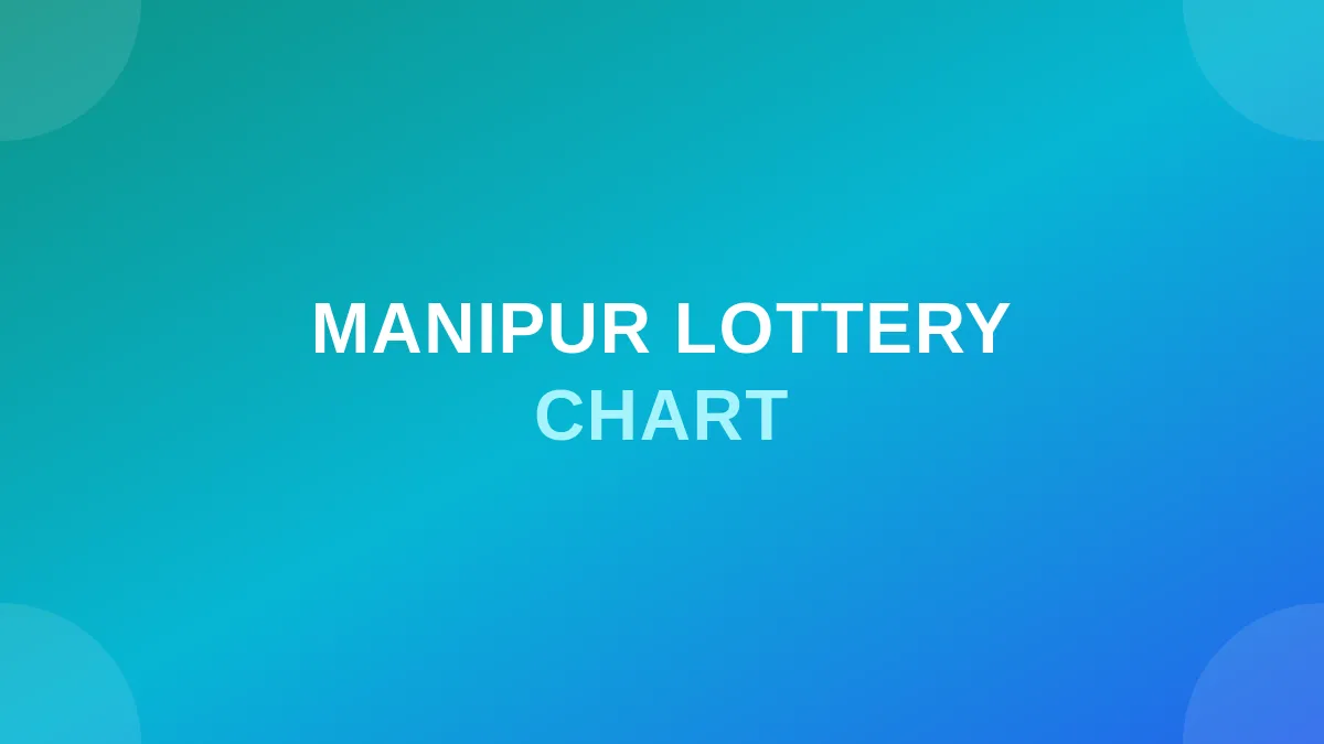 Manipur Lottery Chart | Manipur State Lottery Result Chart 2026: Yearly ...