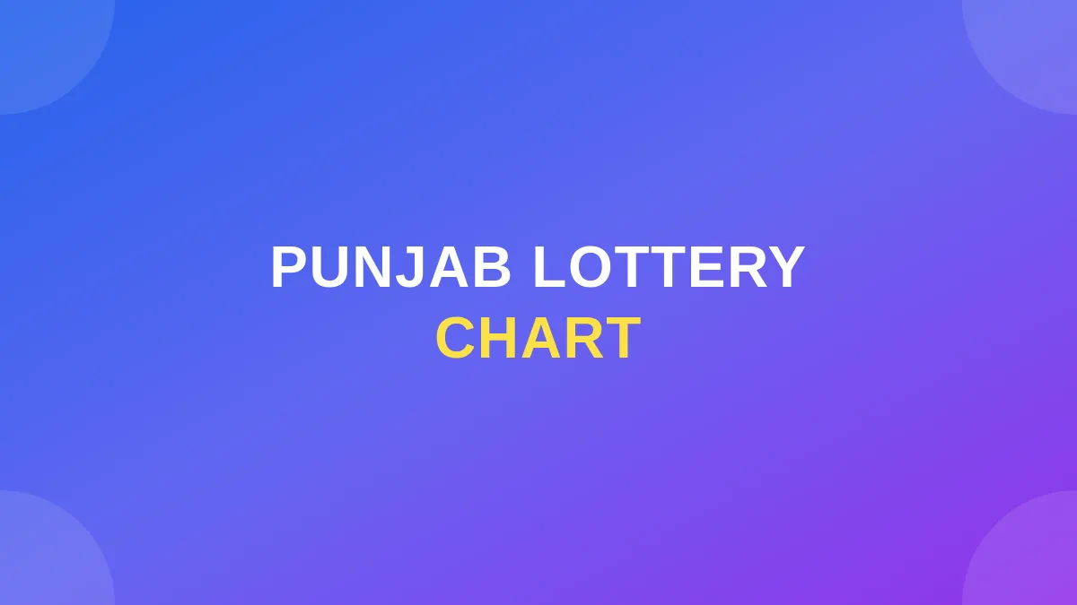 Punjab Lottery Chart | Punjab State Lottery Result Chart 2026: Yearly ...
