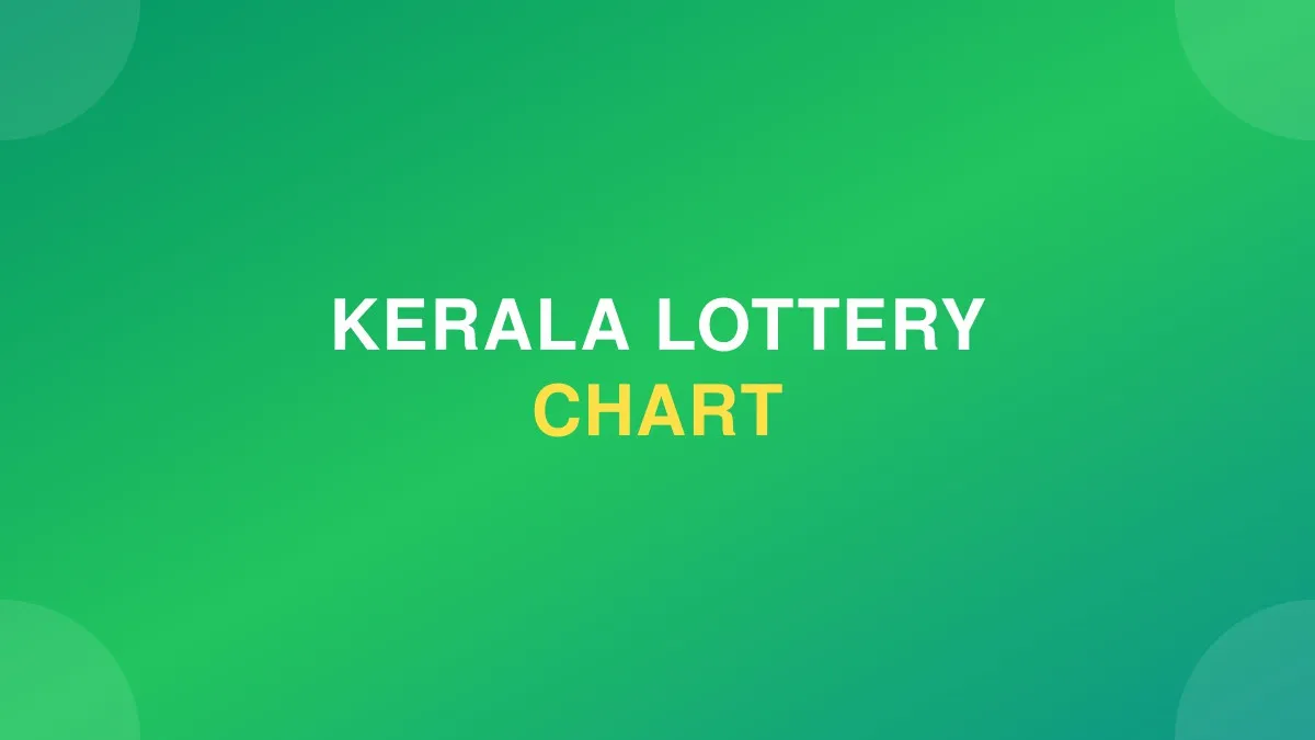 Kerala Lottery Chart | Kerala Lottery Jackpot Result Chart 2026: Yearly ...